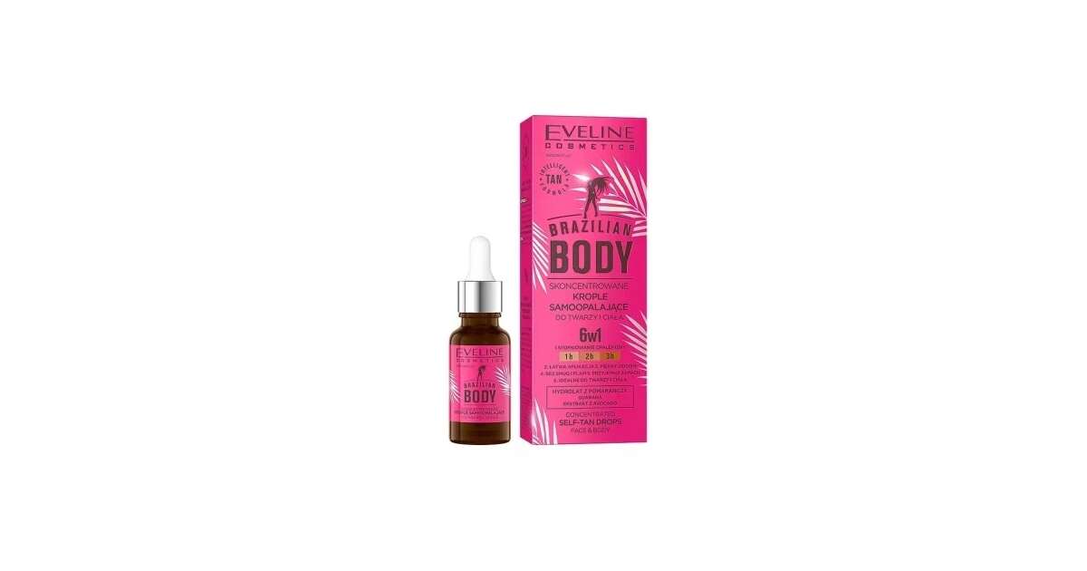 Eveline Brazilian Body Skoncentrowane krople samoopalające do twarzy i ...